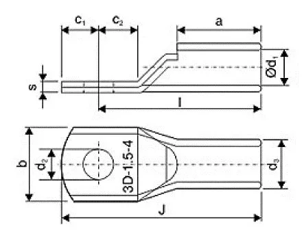 3D Tubular Cable Lugs