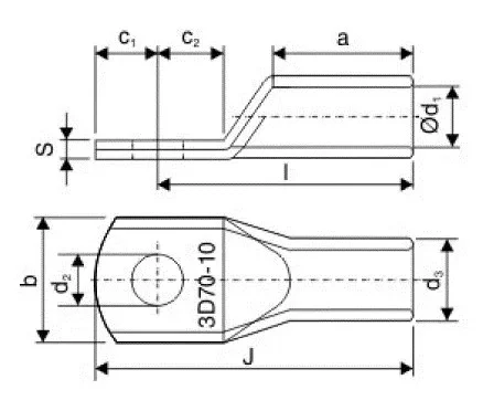 3D Tubular Cable Lugs
